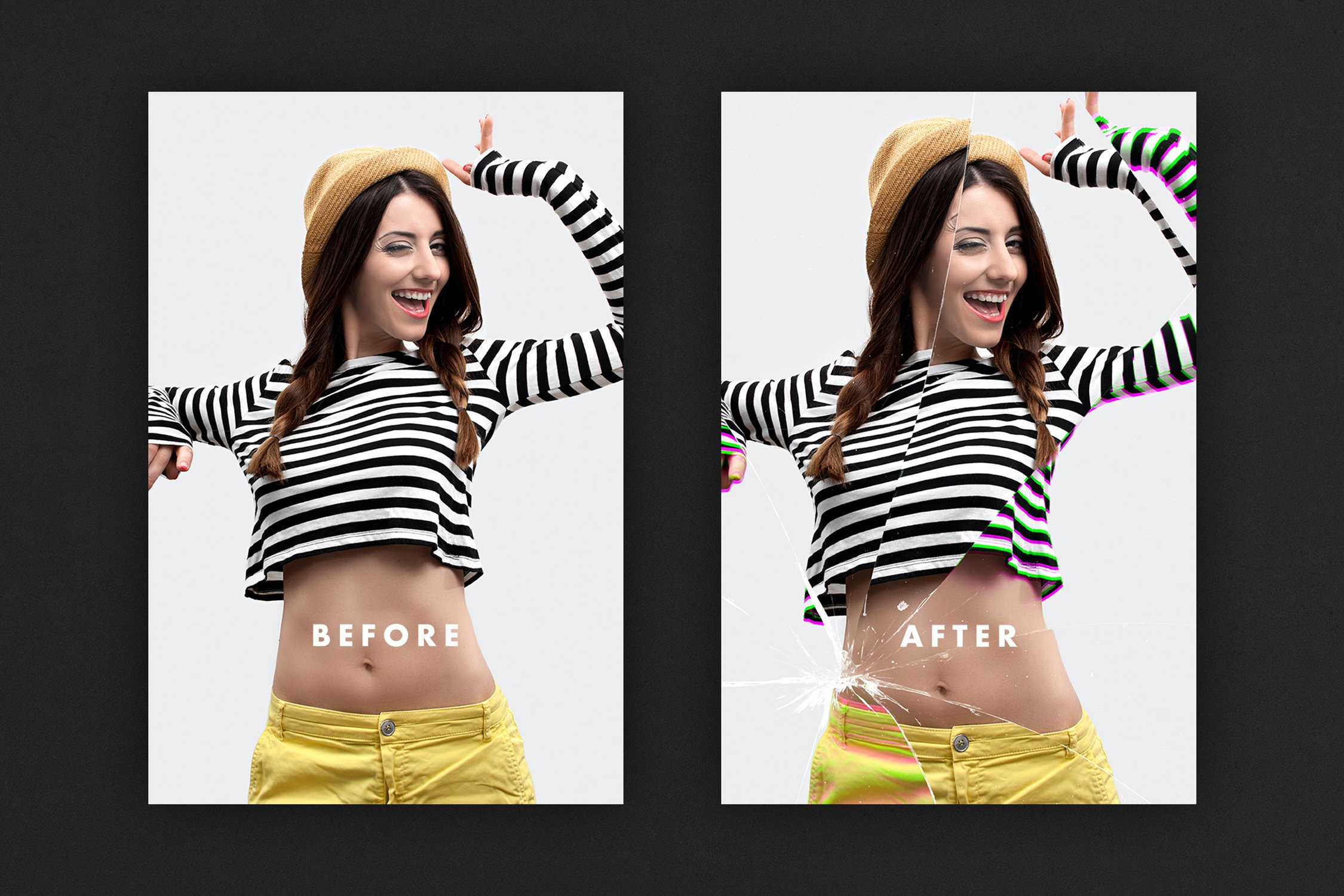 Shattered Glass Effect for Posters, Add-ons | GraphicRiver