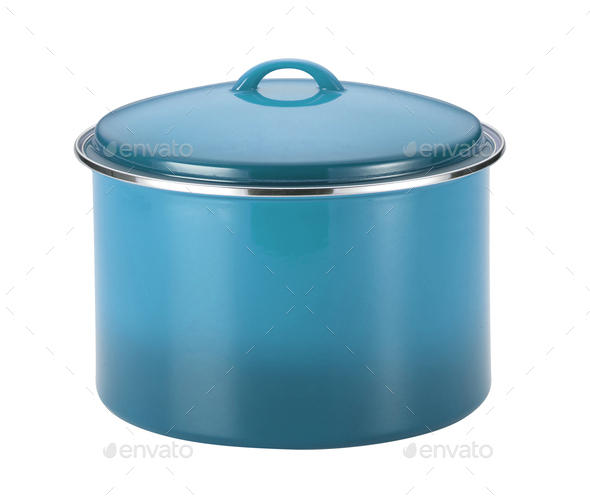 blue cooking pot isolated Stock Photo by photobalance | PhotoDune