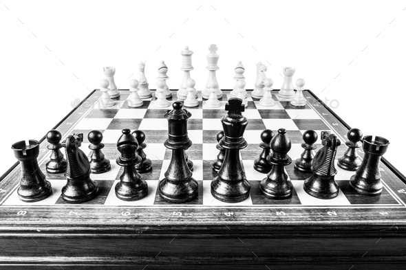 chess pieces lined up on the board Stock Photo by tartaruga1988 | PhotoDune