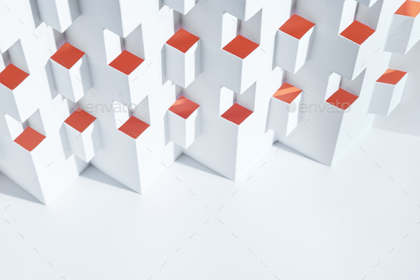 Abstract geometric background. Folded paper texture. Kirigami paperwork ...