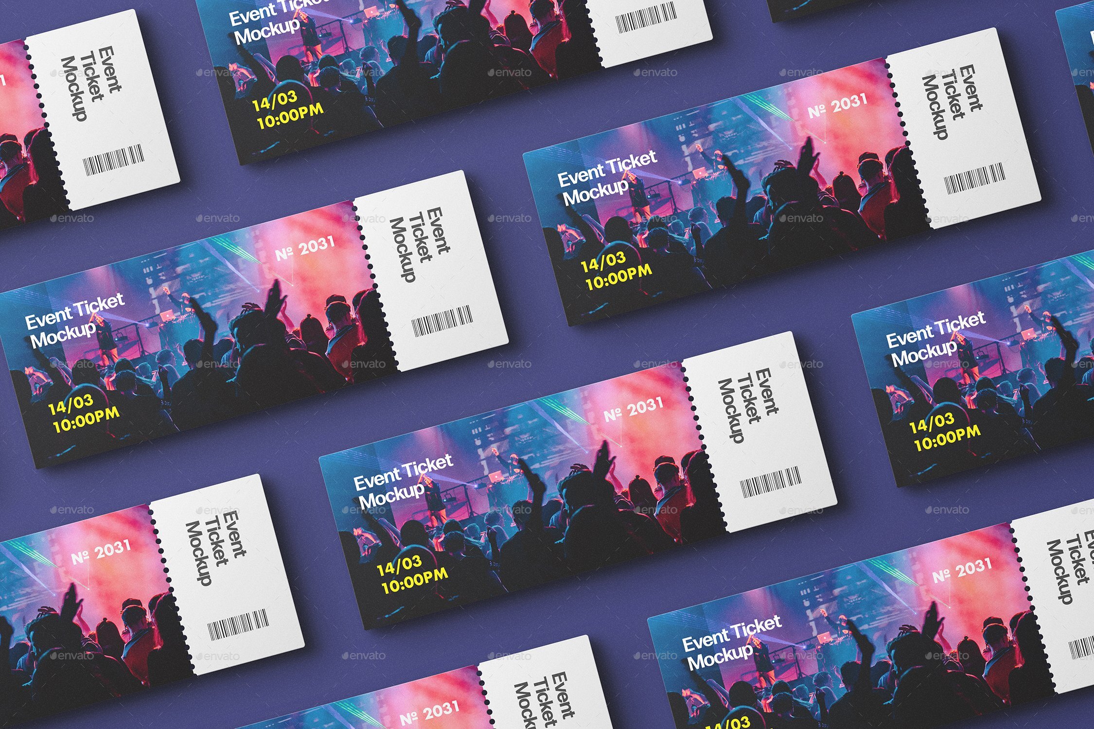 Laid Out Tickets Mockup, Graphics | GraphicRiver