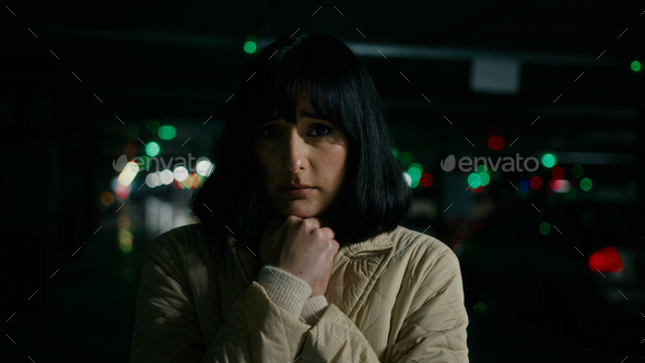 Scared worried anxious stressed afraid woman Caucasian Ukrainian girl ...