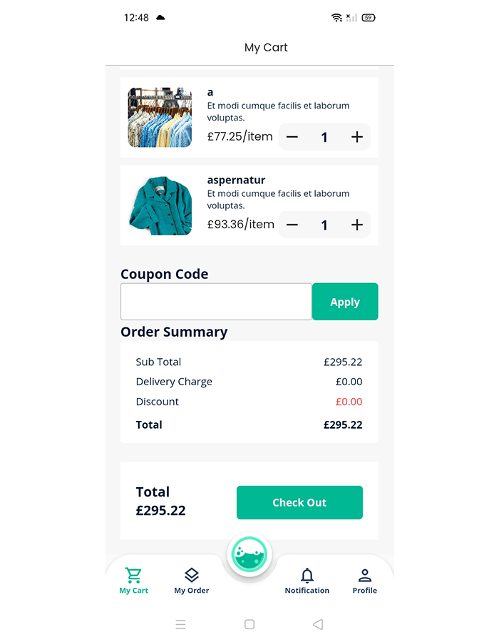 Best Laundry Flutter Mobile App with Admin panel | laundry booking ...