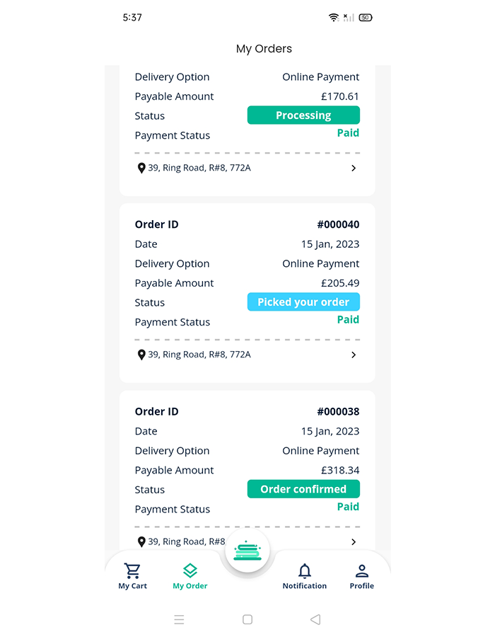 Best Laundry Flutter Mobile App with Admin panel | laundry booking ...