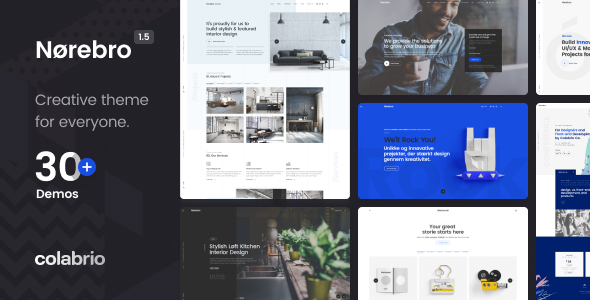 Norebro - Creative Portfolio Theme for Multipurpose Usage by colabrio