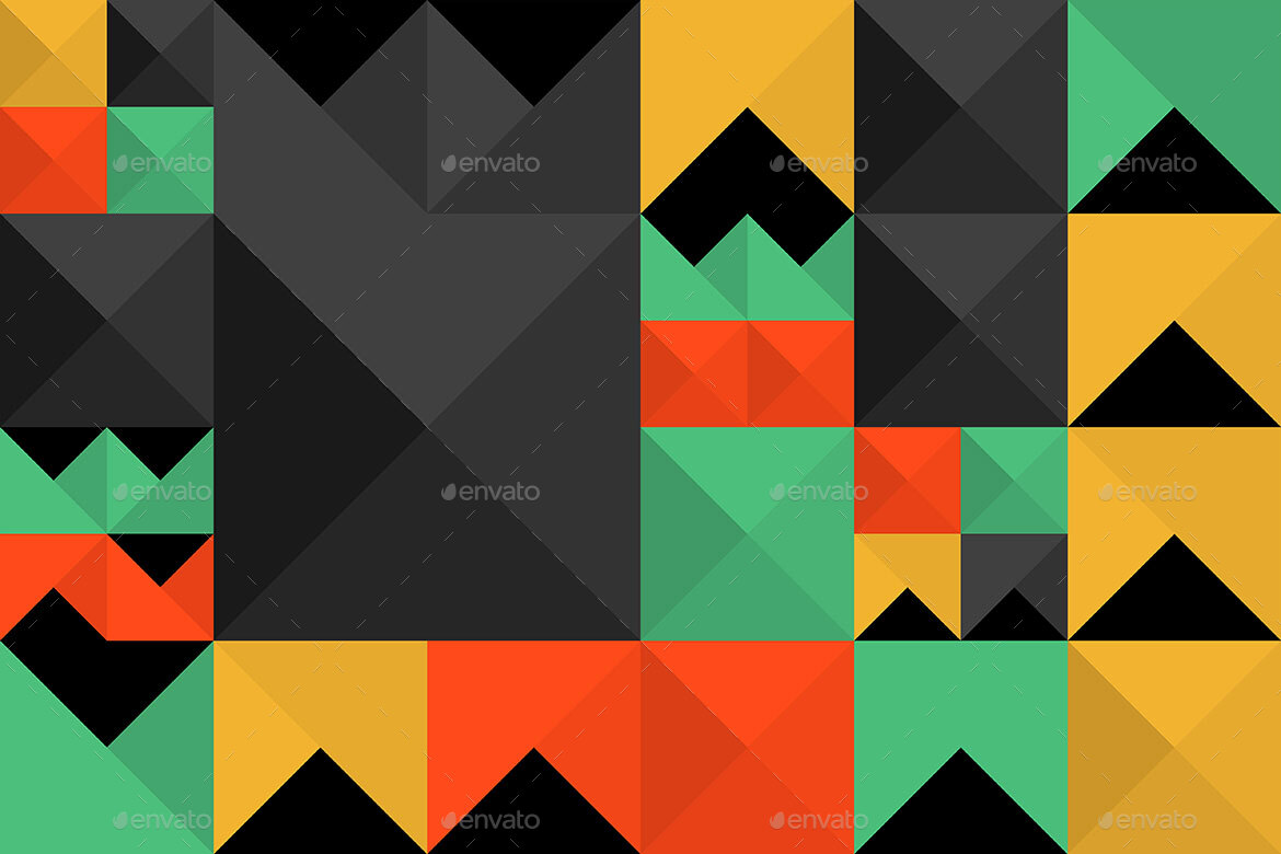 Flat Triangle Mosaic Seamless Patterns, Graphics | GraphicRiver