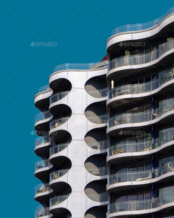 Vertical low angle shot of a beautiful high rise building under the ...