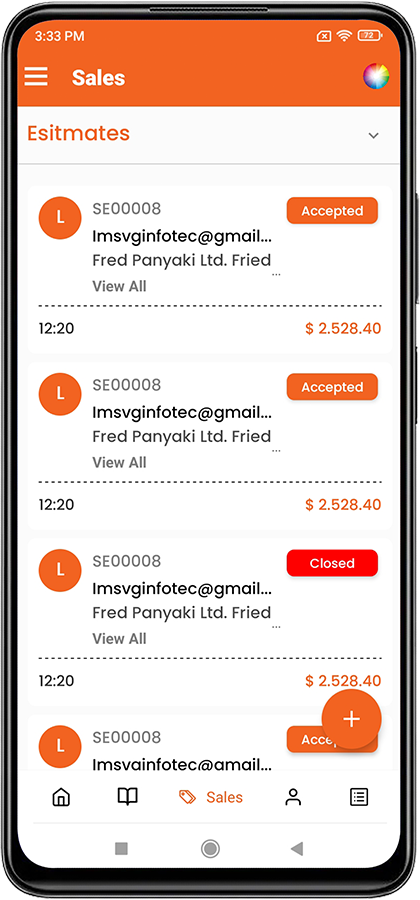 ERP- Order Management & Sales & Marketing App React Native iOS/Android App Template by vg_infotec