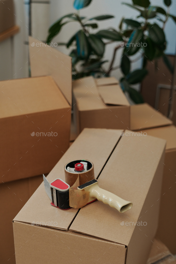 Cardboard boxes for packing things Stock Photo by AnnaStills | PhotoDune