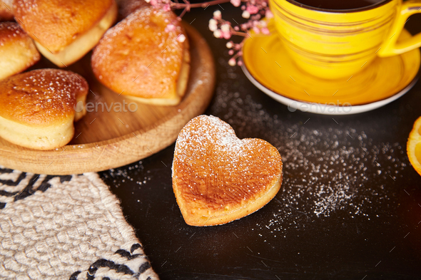 Aesthetics homemade heart shaped muffins with orange flavour for ...