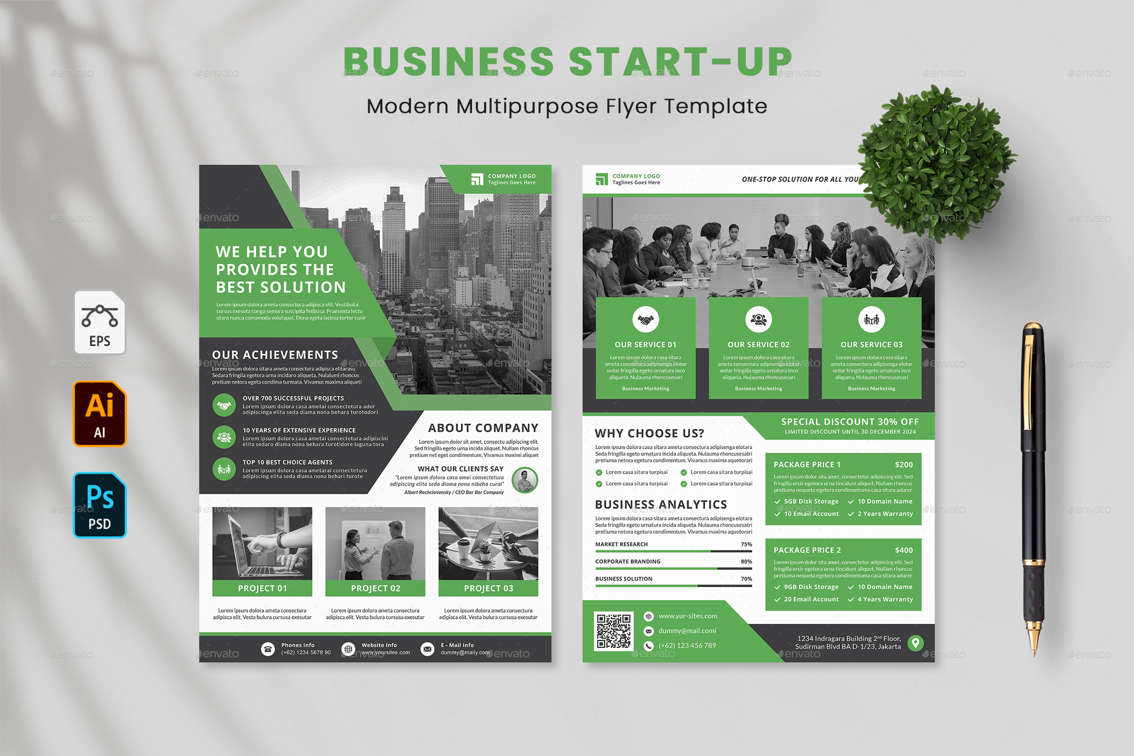 Business Start-Up Flyer Template, Print Templates | GraphicRiver