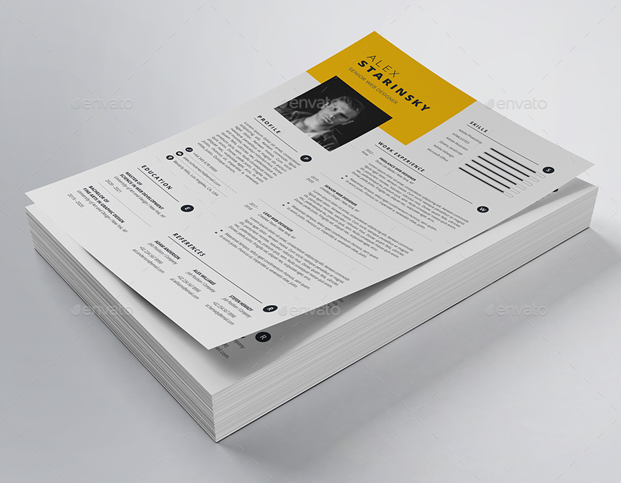 Clean Resume/CV, Print Templates | GraphicRiver
