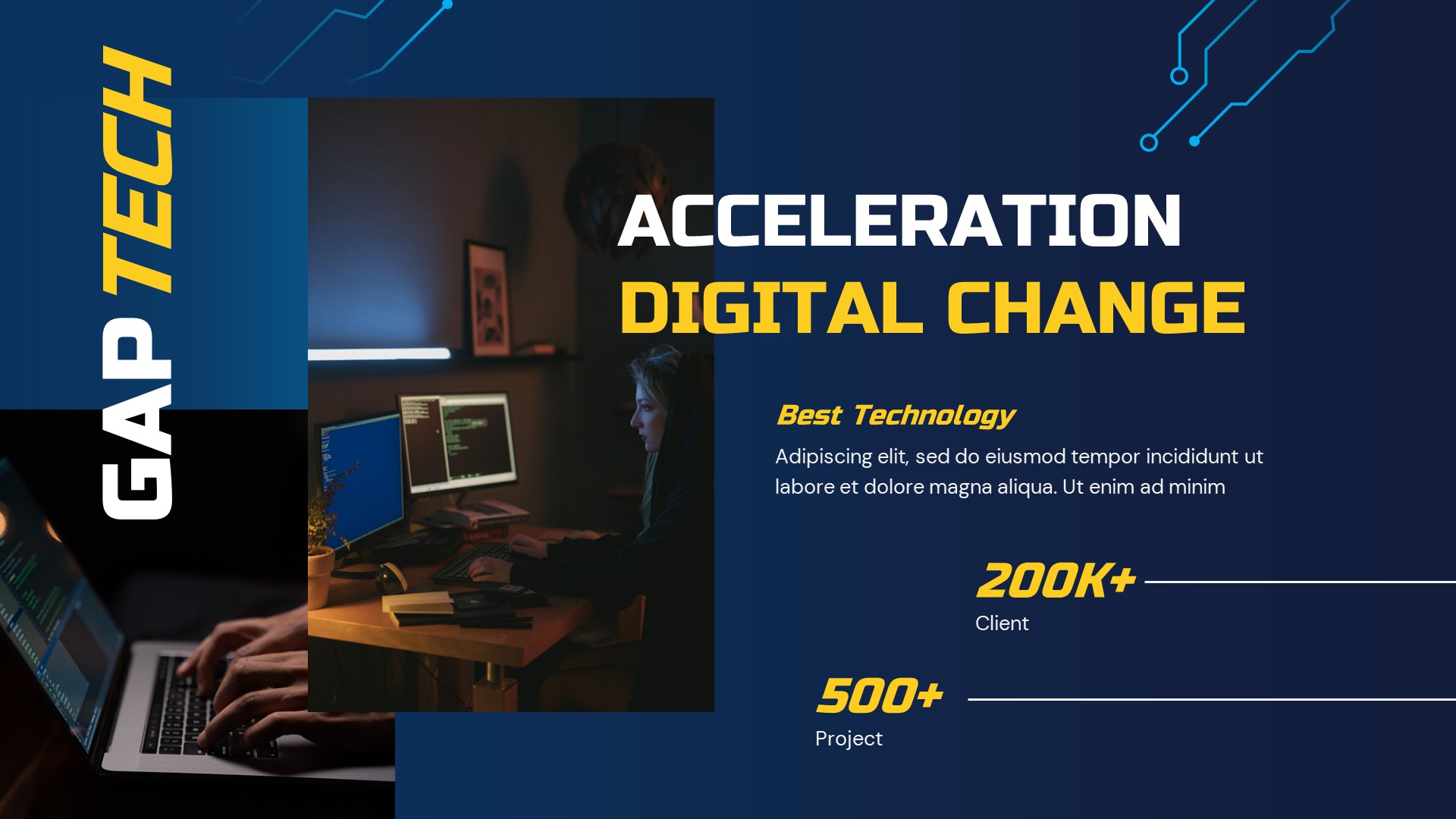 GAPTECH - IT Solution & Technology Powerpoint Template, Presentation ...