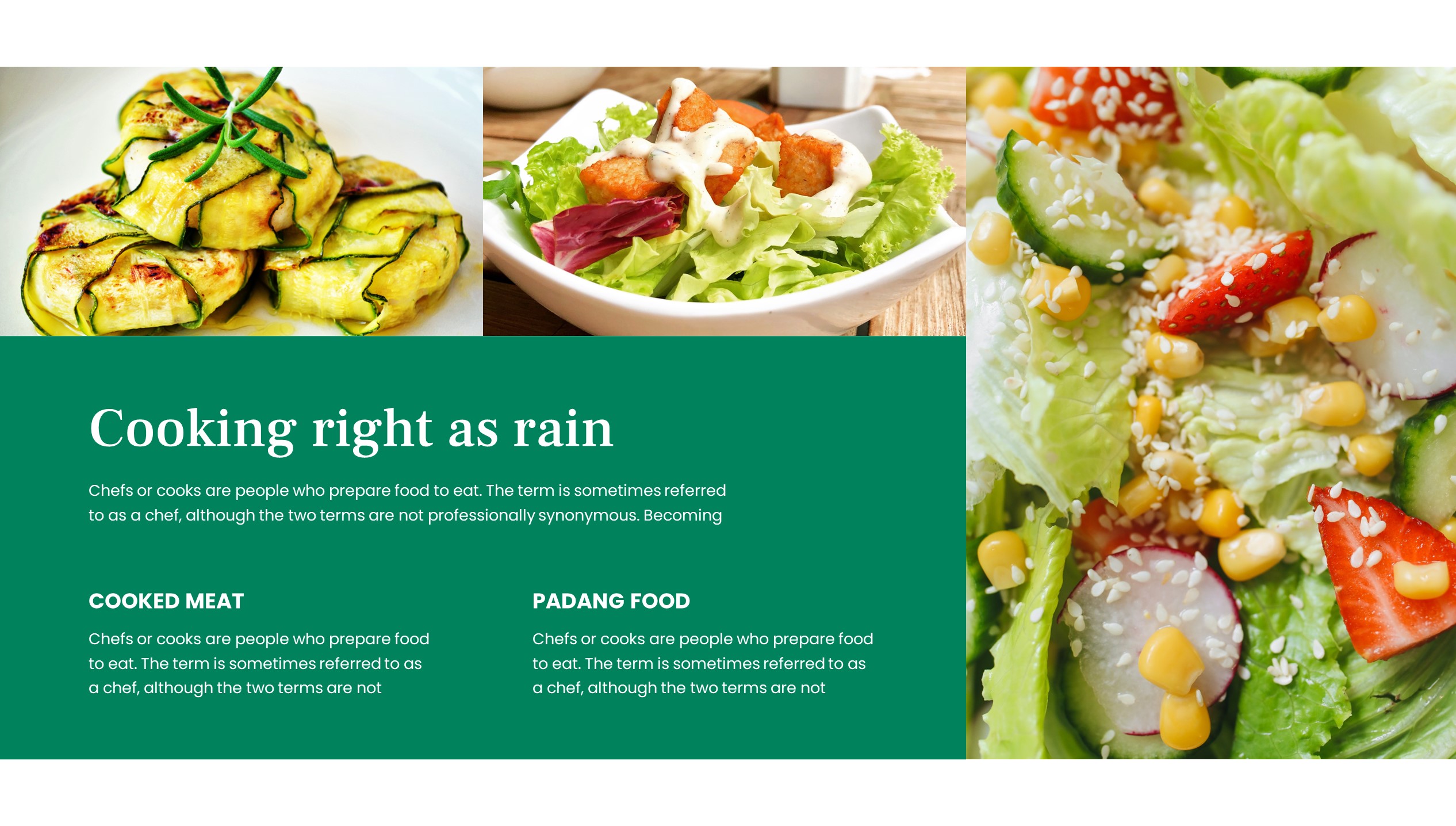 Creative Cooking Business PowerPoint Template, Presentation Templates