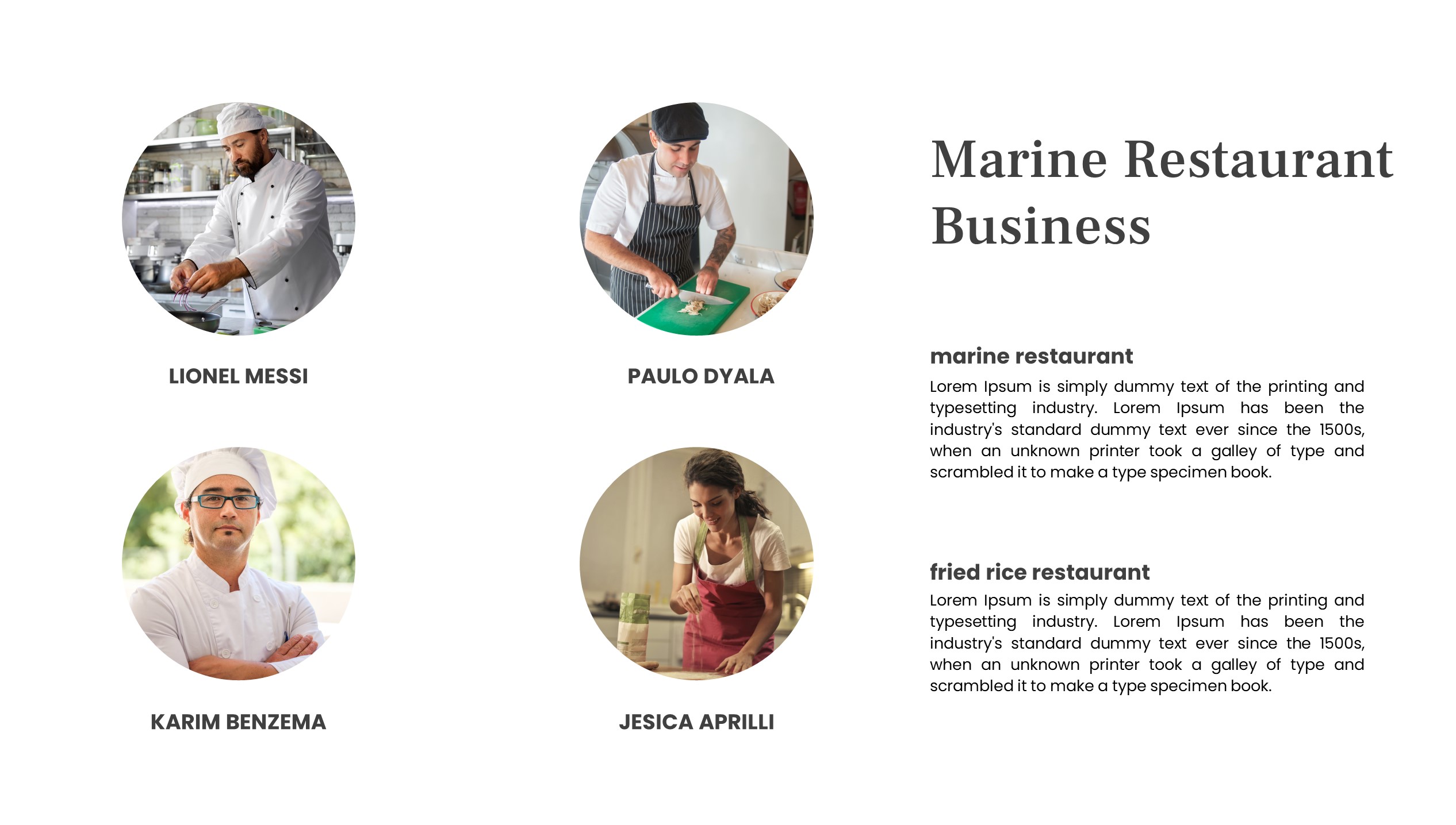 Creative Cooking Business PowerPoint Template, Presentation Templates