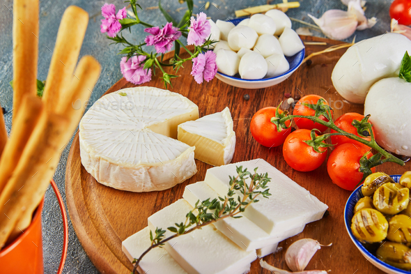 Mozzarella baby brie cheese, Bulgarian cheese and mozzarella Fresca ...