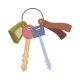 Cartoon Keyrings Apartment Keys with Keychain, Vectors | GraphicRiver