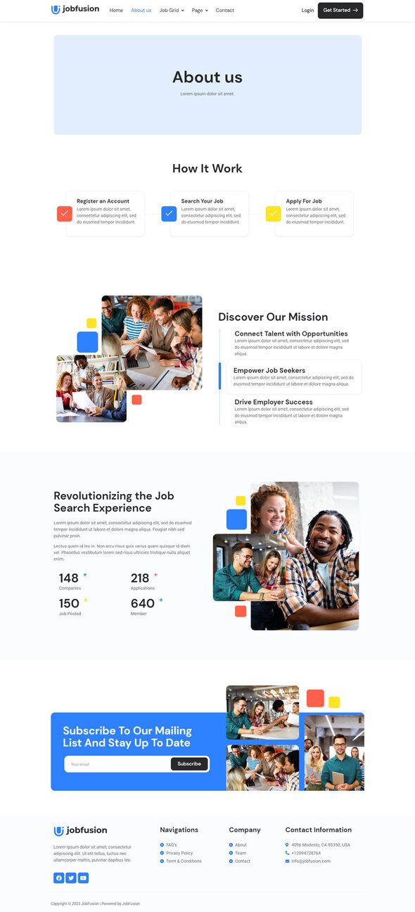 Jobfusion - Job & Career Hiring Elementor Template Kit by Freevetis