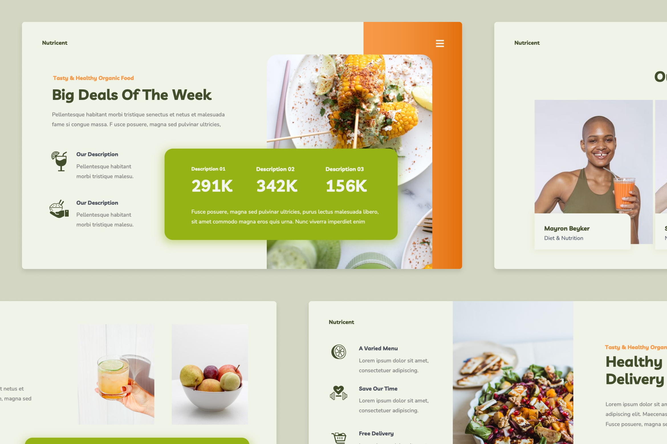 Nutricent - Healthy Organic Food & Diet Powerpoint Template ...