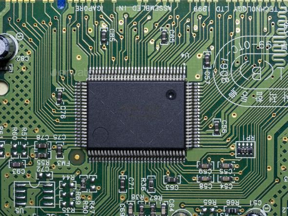 electronic circuit and main microprocessor macro photography Stock ...