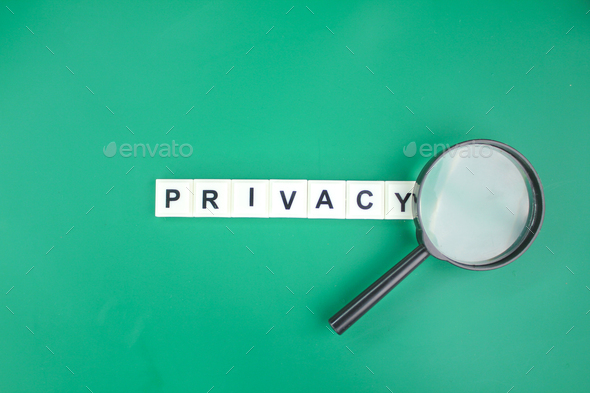 letters of the alphabet with the word privacy. Stock Photo by fauziEv8