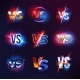 VS Text and Versus Fight and Competition Symbols, Vectors | GraphicRiver