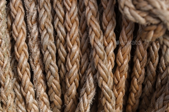 Closeup of red ropes under sunlight - a nice picture for backgrounds ...