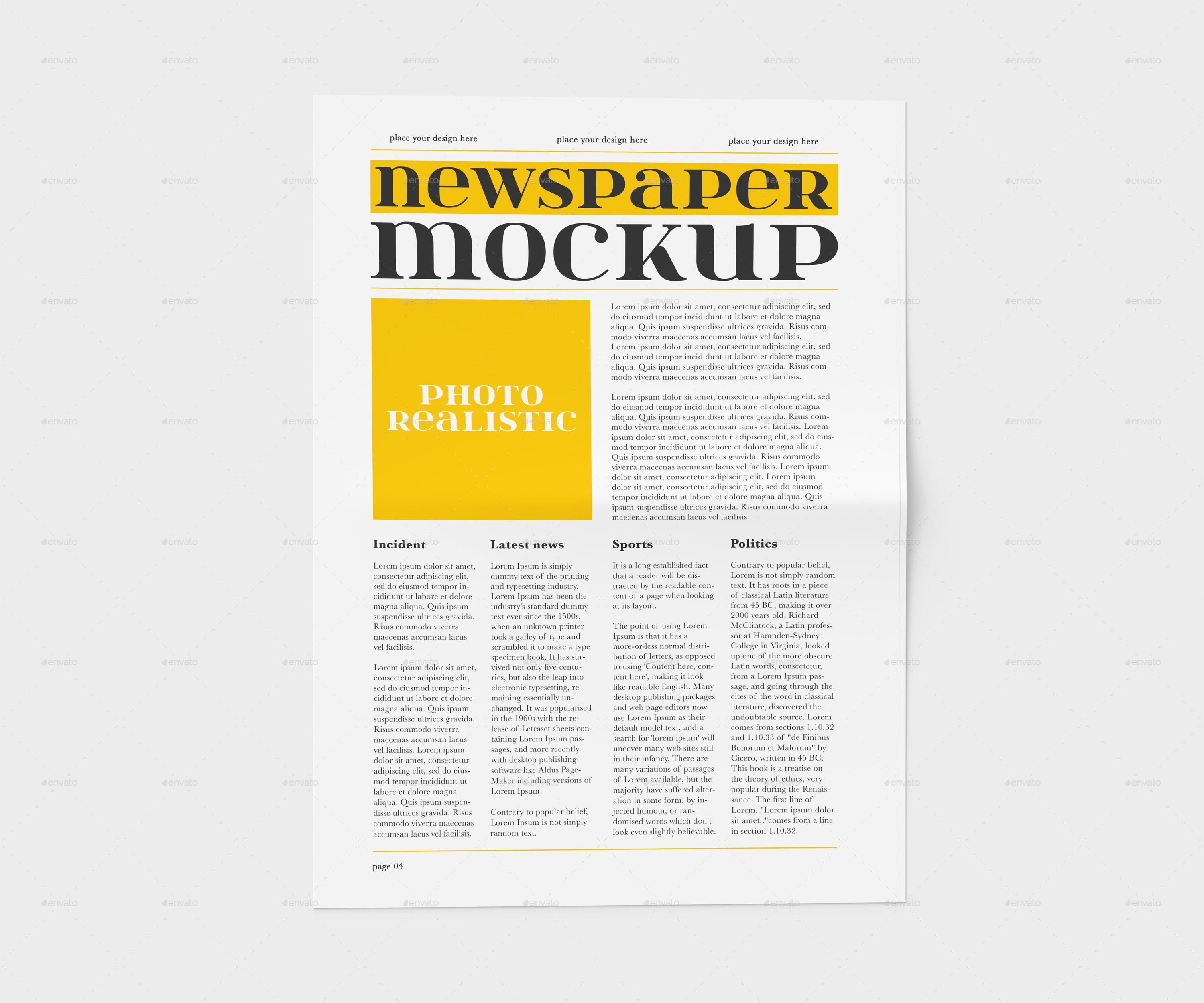Newspaper Mockup Set, Graphics | GraphicRiver