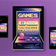 Pink Gradient Video Game Tournament Flyer Set, Print Templates ...