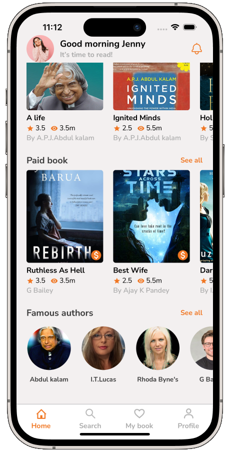 Ebooks Reader and Audiobooks Listen App template in iOS Swift ...
