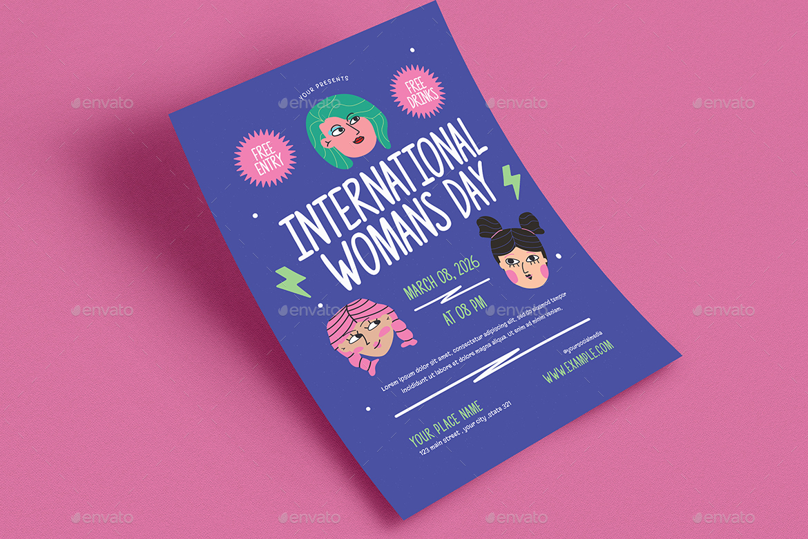 International Women's Day Event Flyer, Print Templates | GraphicRiver