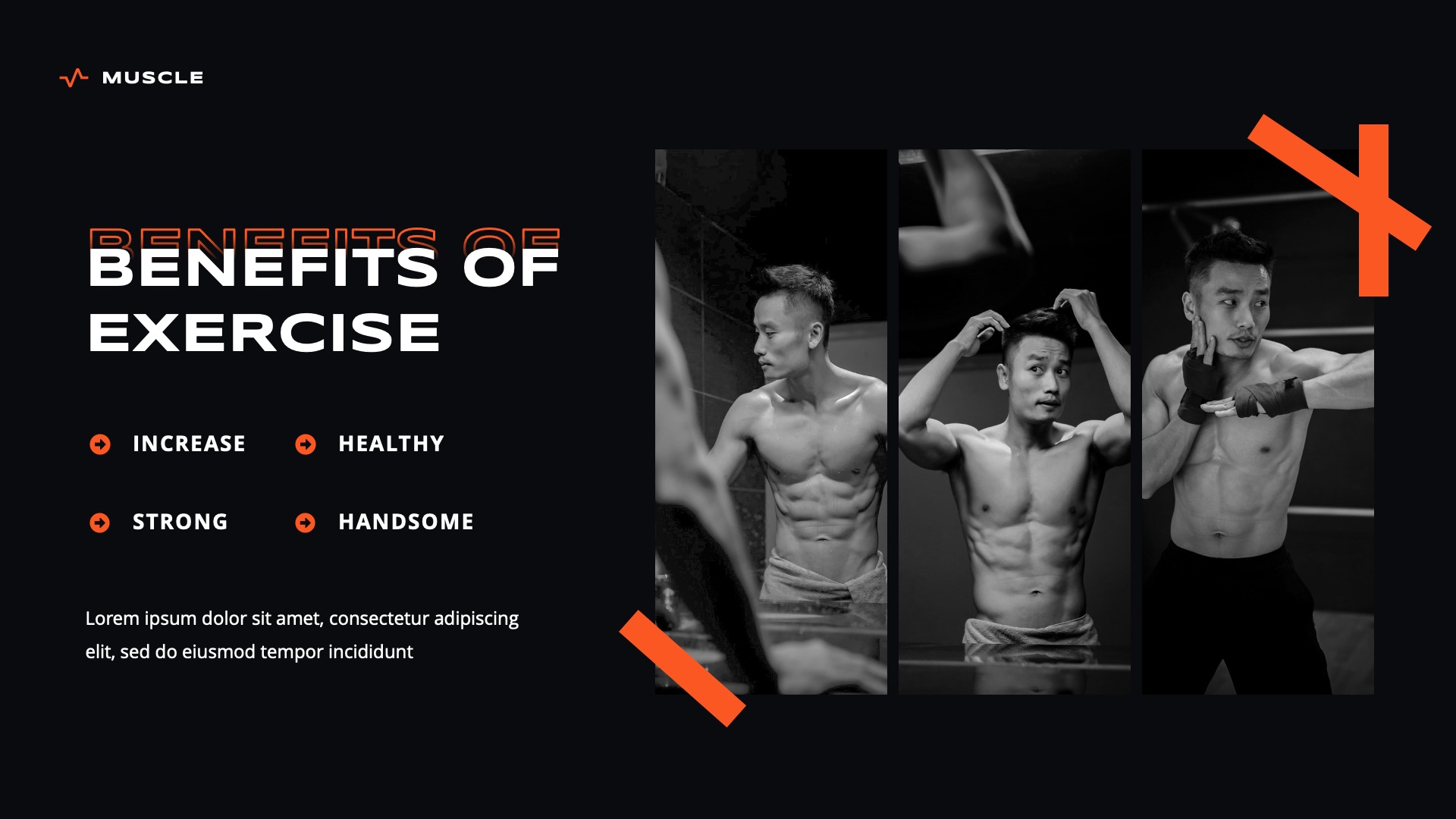 Muscle - Gym and Fitness Presentation PowerPoint, Presentation Templates