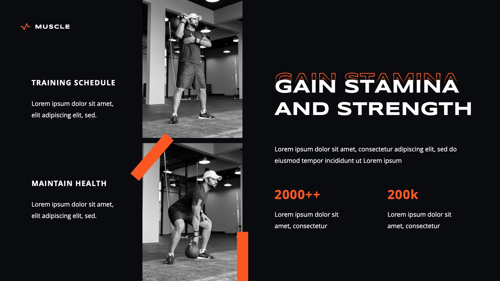 Muscle - Gym and Fitness Presentation Keynote, Presentation Templates