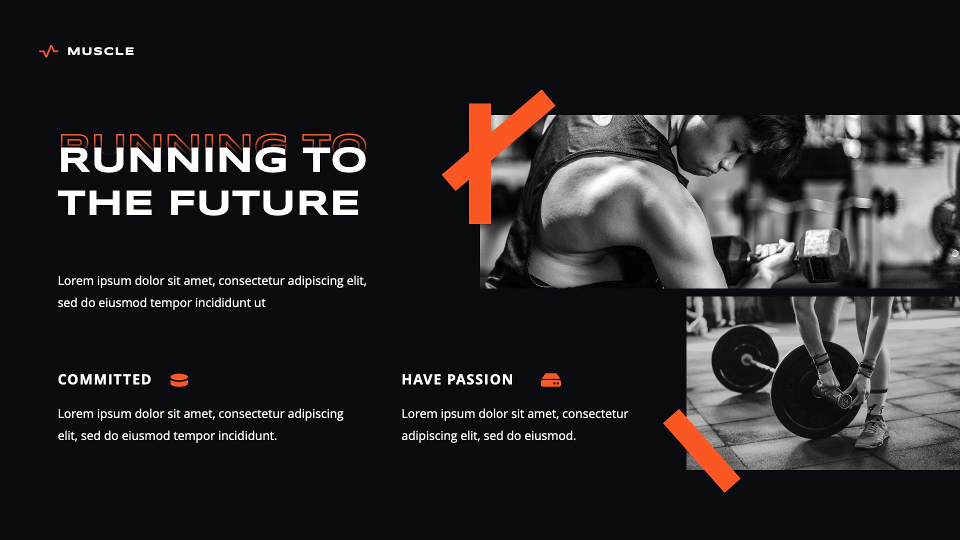 Muscle - Gym and Fitness Presentation Keynote, Presentation Templates