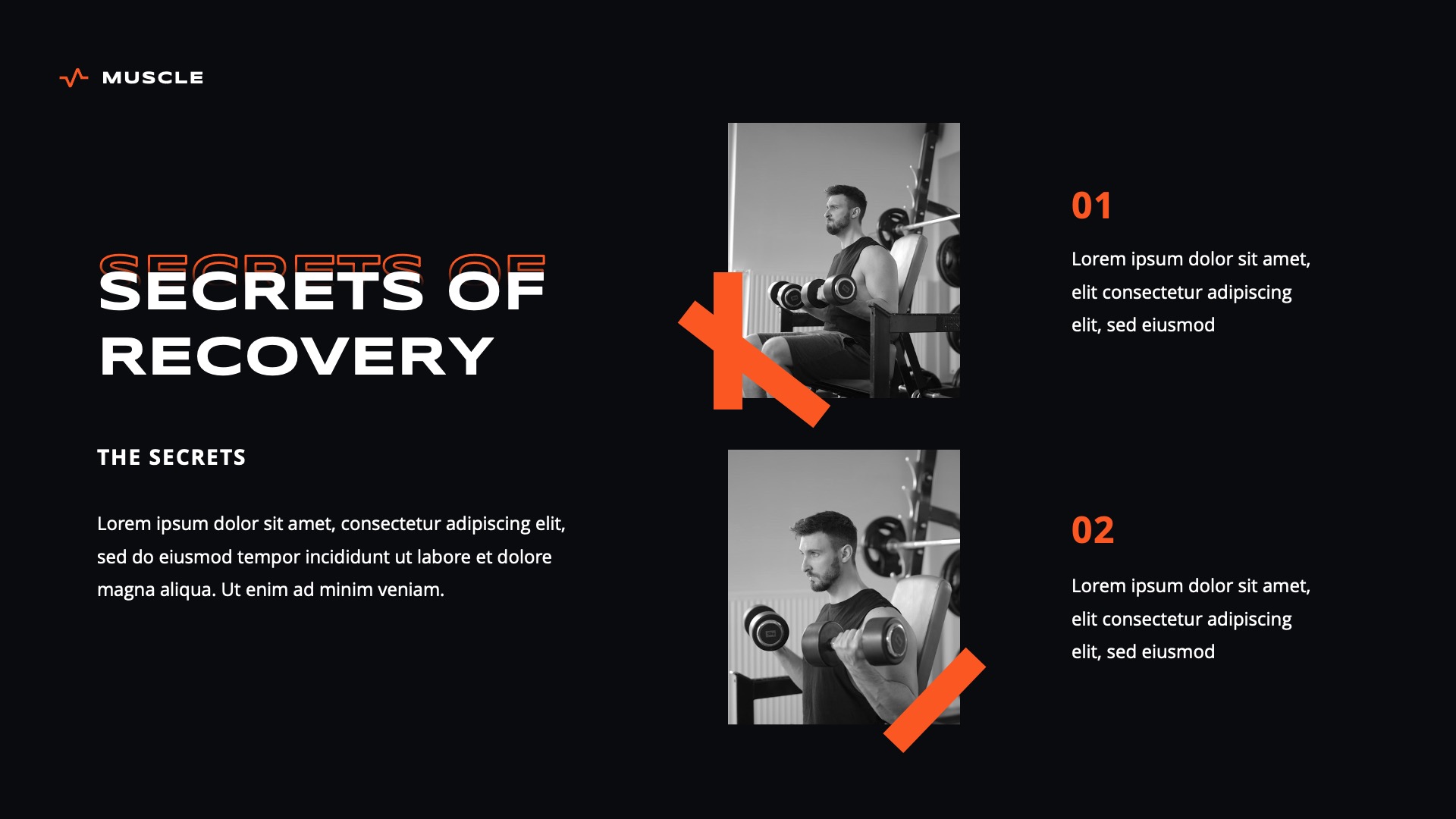 Muscle - Gym and Fitness Presentation Keynote, Presentation Templates