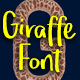 Giraffe Fur Animal Alphabet 3D Lettering Set with Color Bitmap Font, Fonts