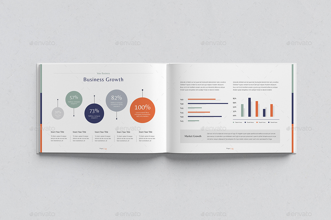 Annual Report Landscape | Word & InDesign, Print Templates | GraphicRiver