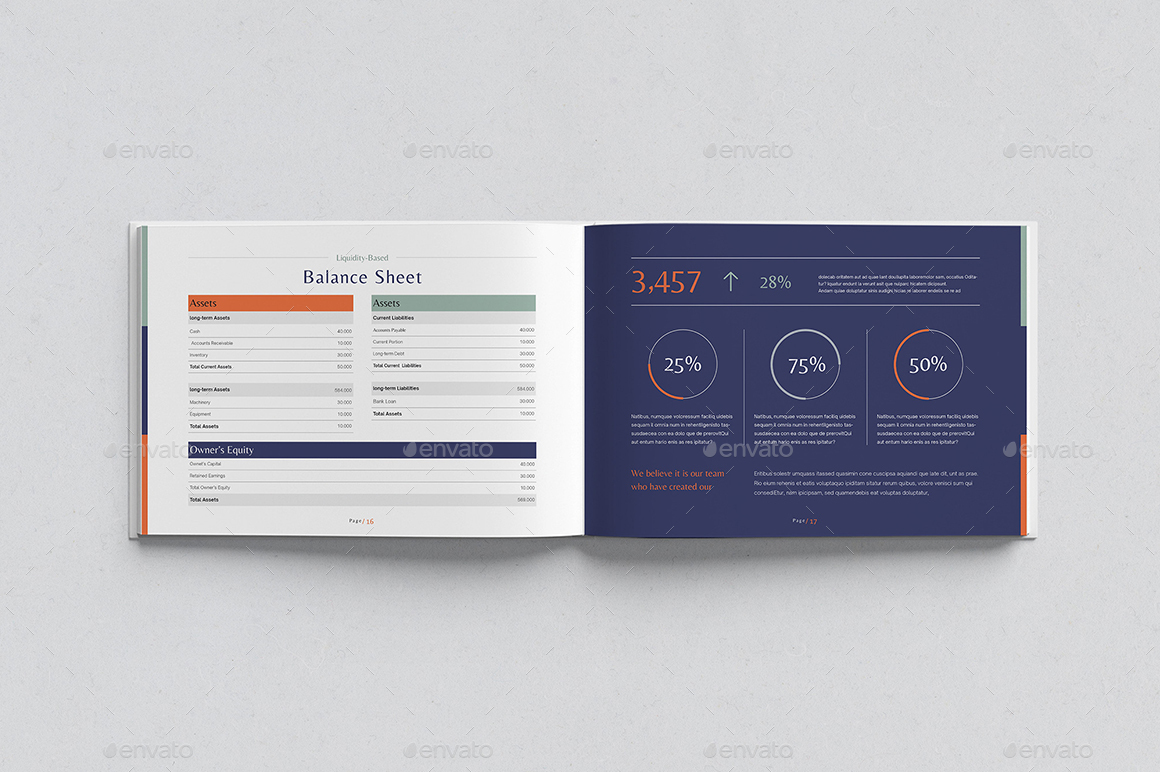 Annual Report Landscape | Word & InDesign, Print Templates | GraphicRiver