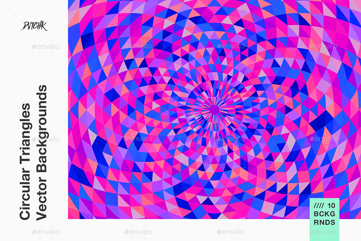 Circular Triangles Vector Backgrounds, Graphics | GraphicRiver