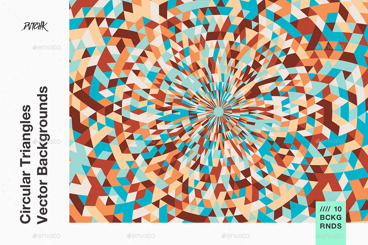 Circular Triangles Vector Backgrounds, Graphics | GraphicRiver