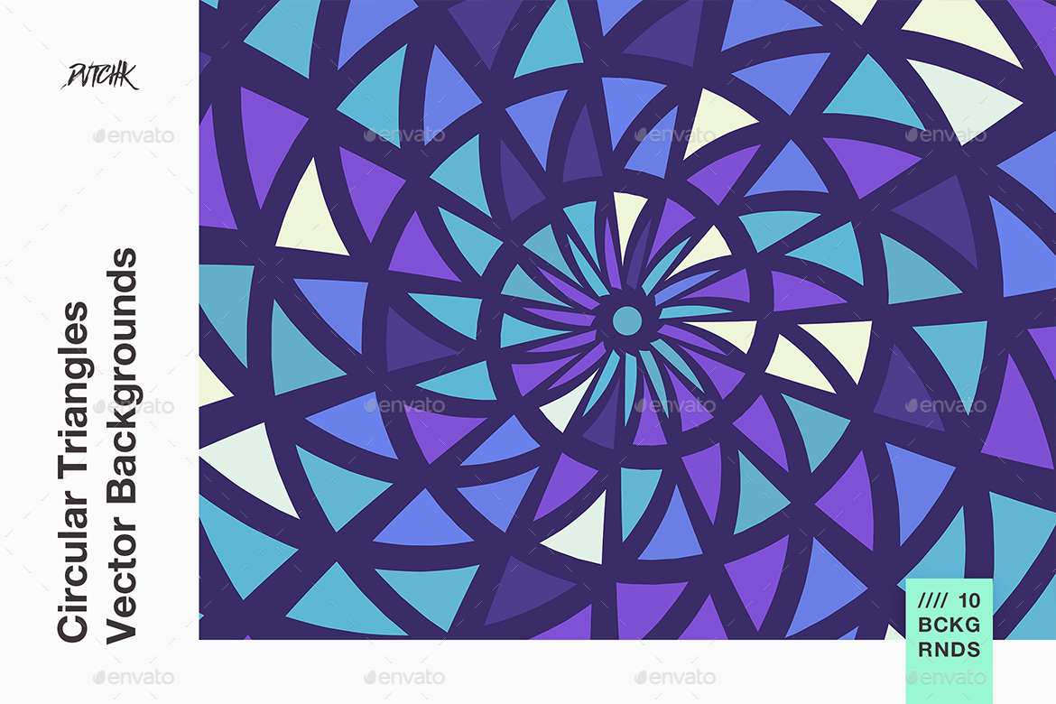 Circular Triangles Vector Backgrounds, Graphics | GraphicRiver
