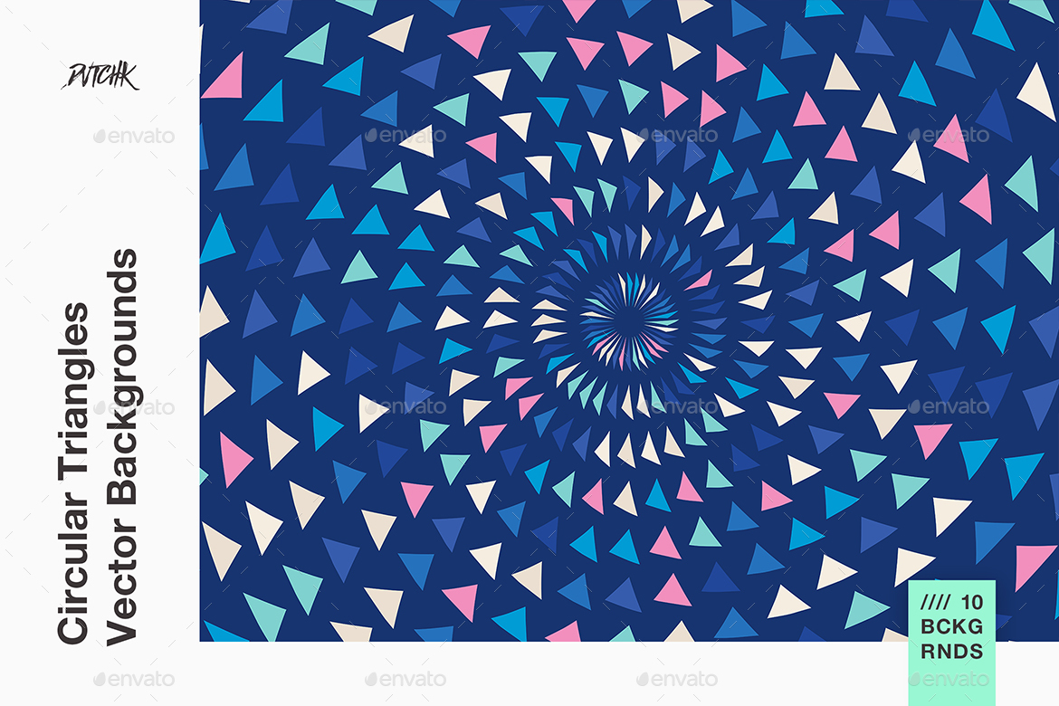 Circular Triangles Vector Backgrounds, Graphics | GraphicRiver