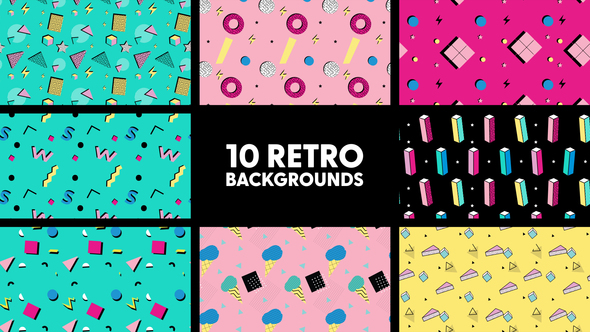 Retro Backgrounds, After Effects Project Files | VideoHive