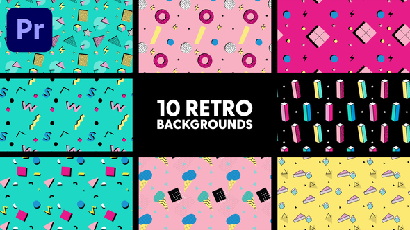 Retro Backgrounds, Premiere Pro Templates | VideoHive