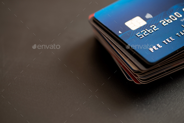 Stack of credit cards Stock Photo by kenishirotie | PhotoDune