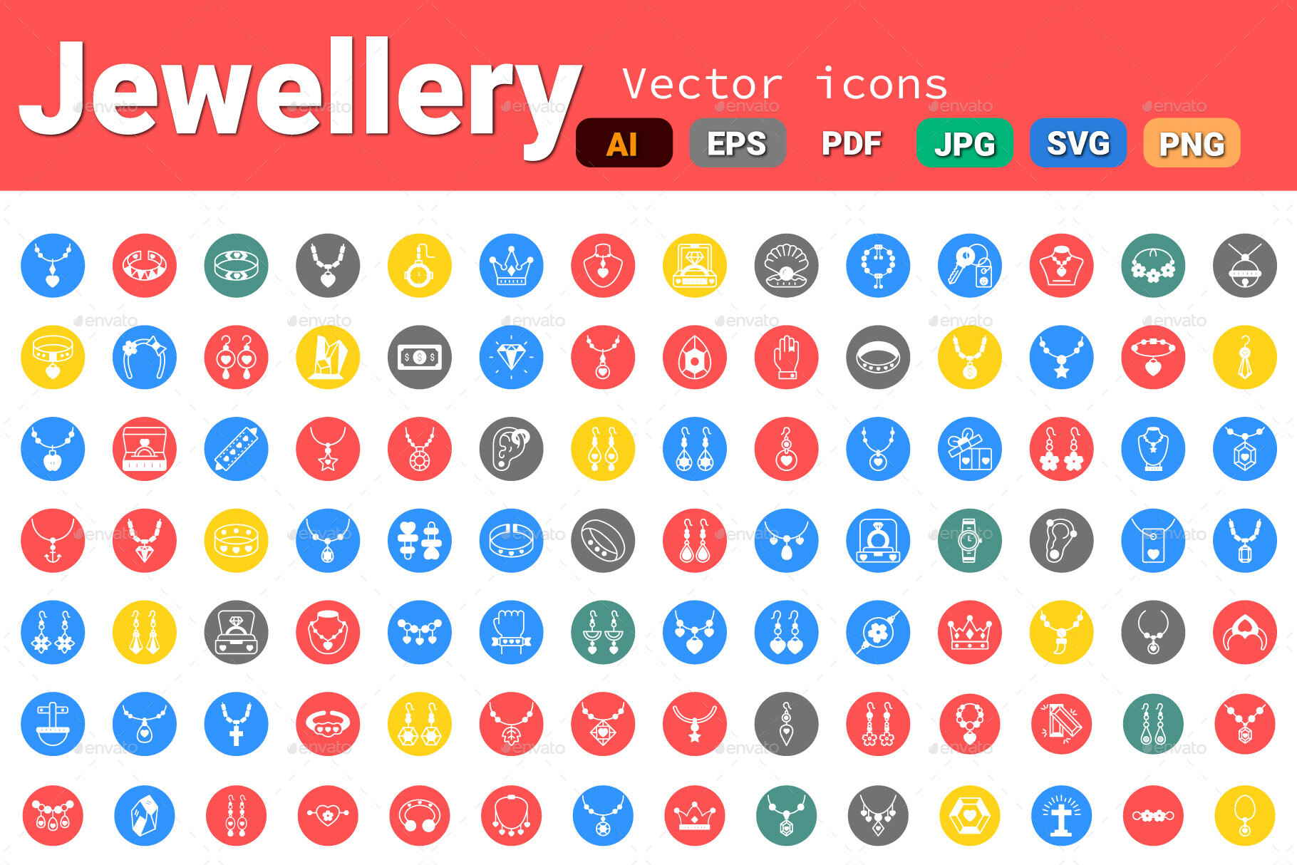 Jewellery Elements Icons Pack | SVG | EPS, Icons | GraphicRiver