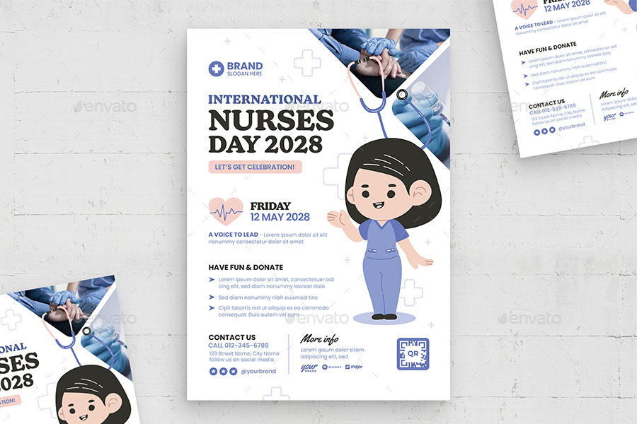 Nurses Day Flyer Template, Print Templates | GraphicRiver