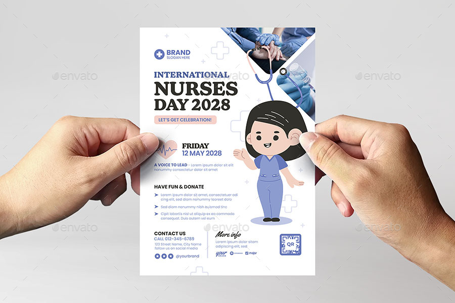 Nurses Day Flyer Template, Print Templates | GraphicRiver