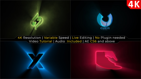 Cinematic Light Rays Logo Reveal, After Effects Project Files | VideoHive