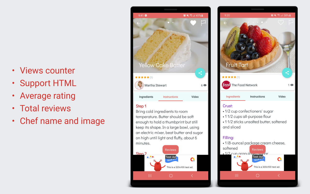 Recipes - Cookbook App for Android with Admin Panel by LeenahAlbanna